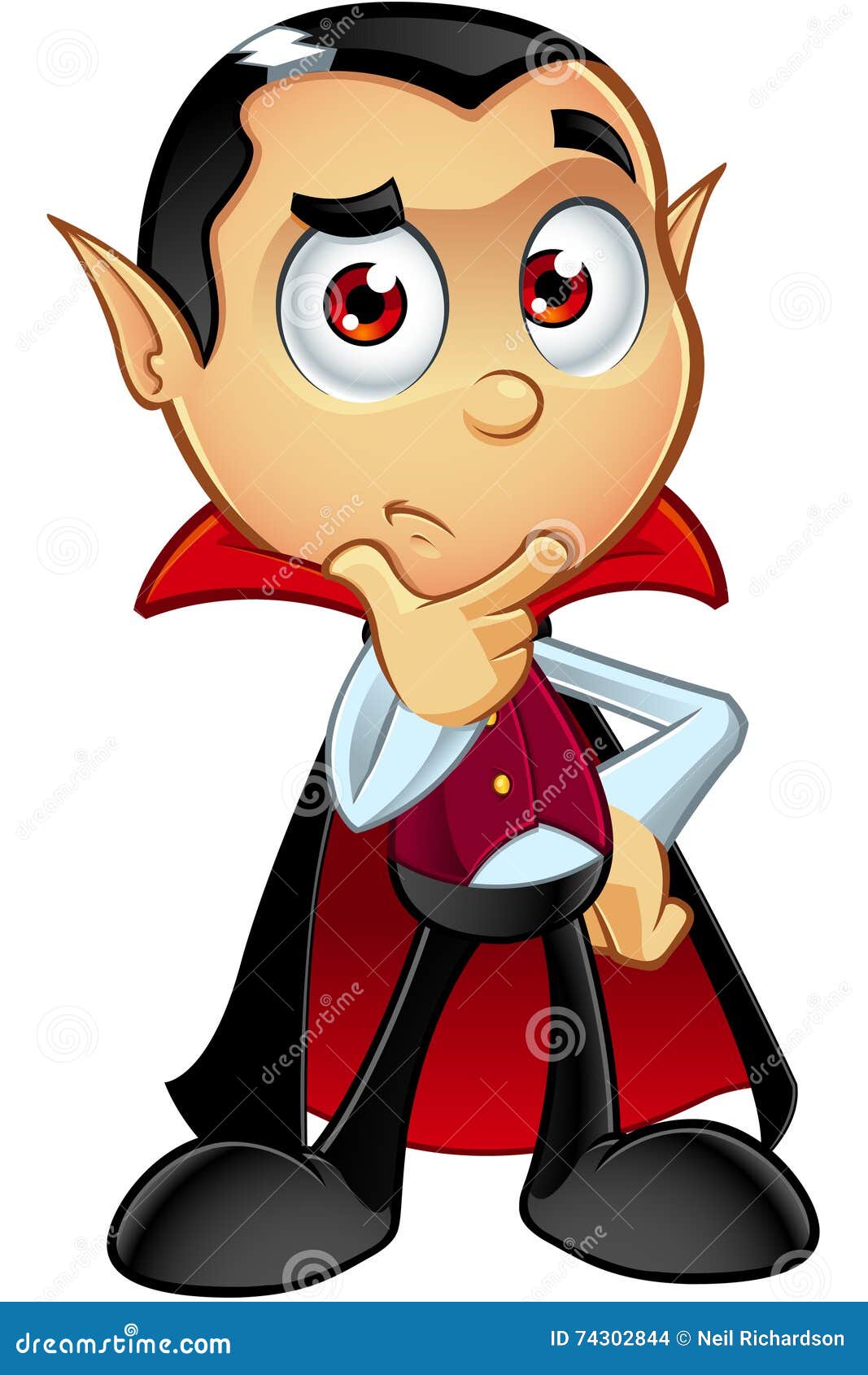 Dracula Character - Thinking Stock Vector - Illustration of corpse ...