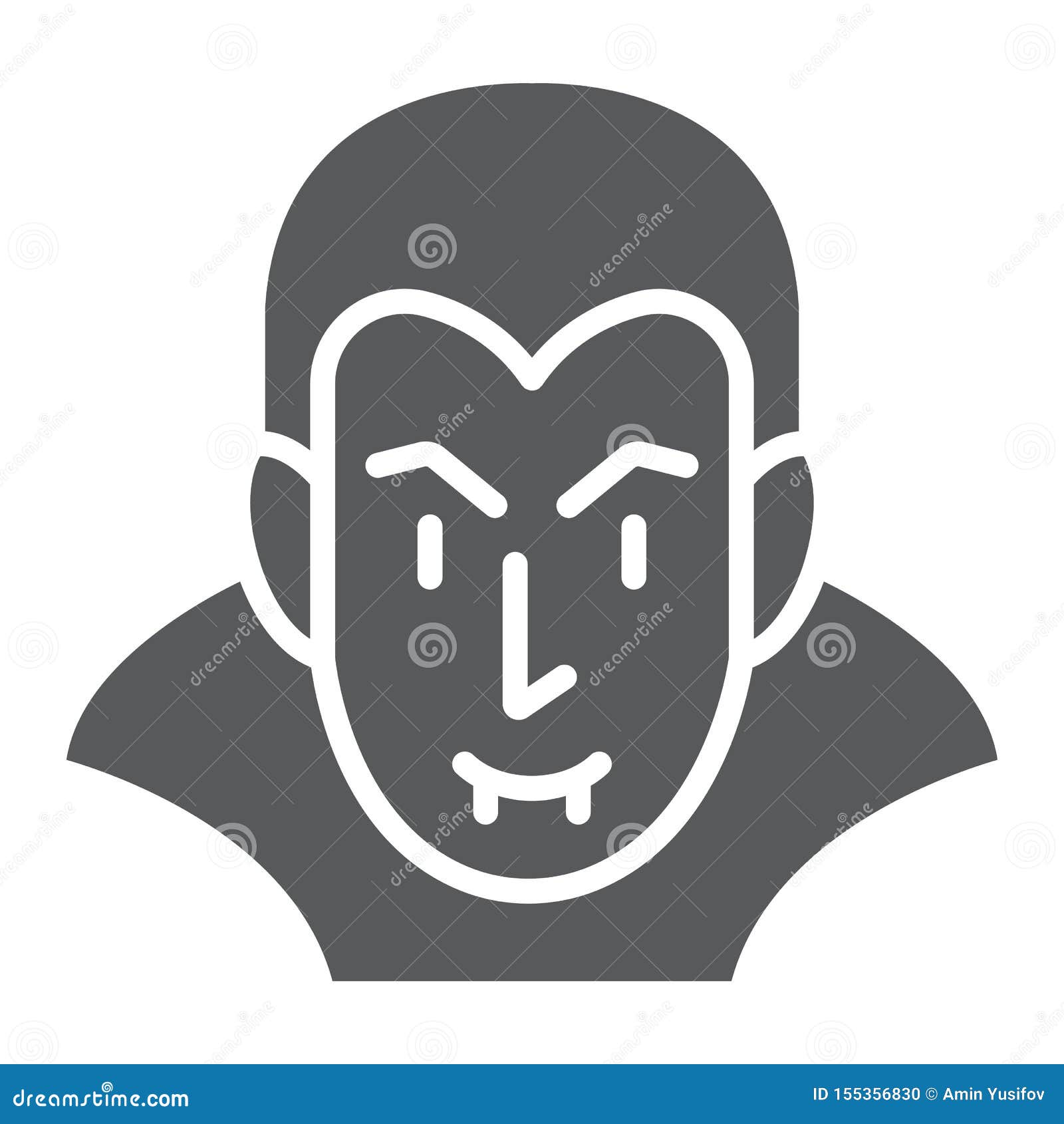 Dracula Glyph Icon, Halloween and Evil, Vampire Sign, Vector Graphics ...