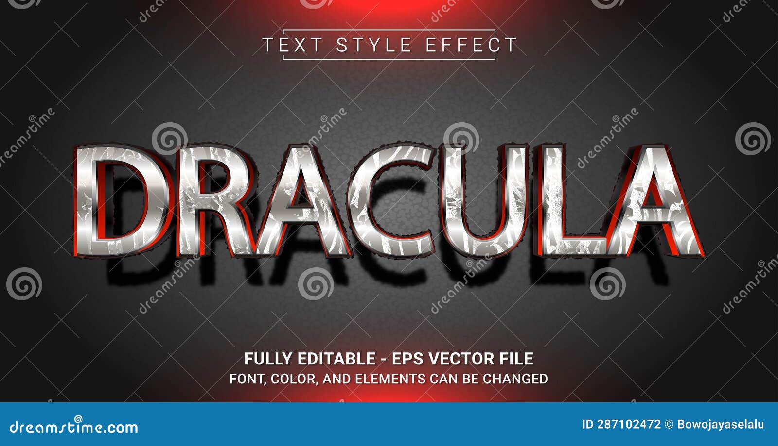 Dracula Text Style Effect. Editable Graphic Text Template Stock Vector - Illustration of style ...