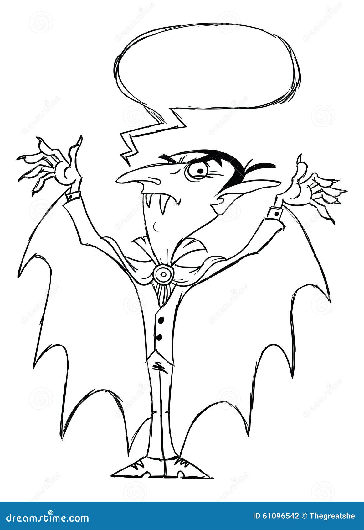 Dracula Vampire Monster Rough Sketch Vector Illustration ...