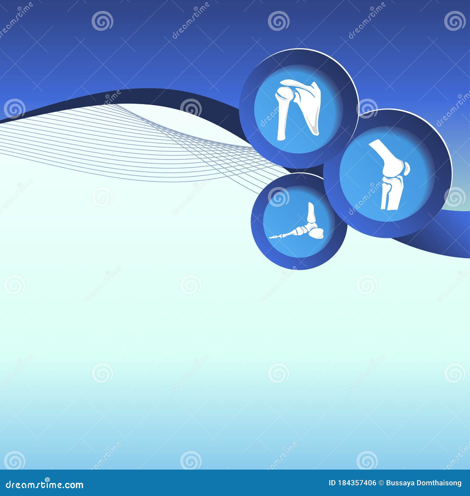 Medical Infographic Orthopedic; Abstract Background with Shoulder, Knee ...