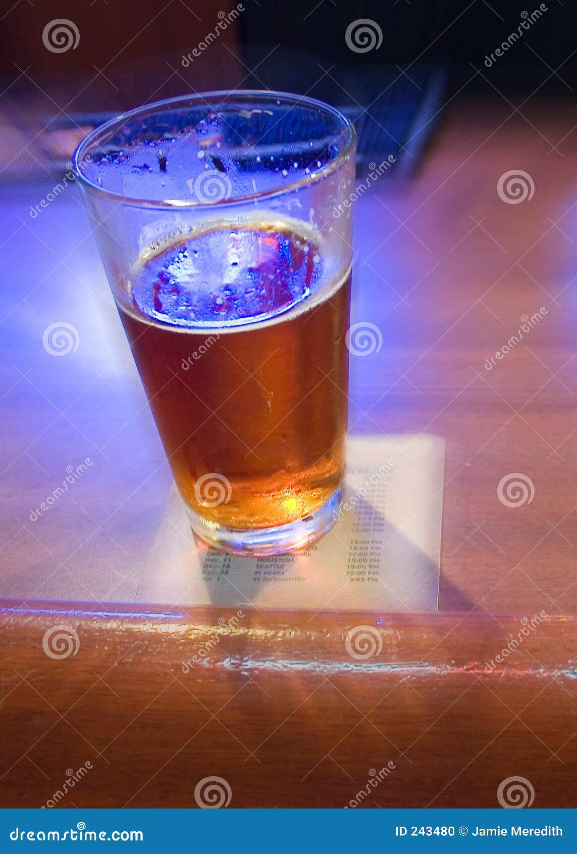 Draft Beer on the Bar with Blur Stock Photo - Image of nightlife ...