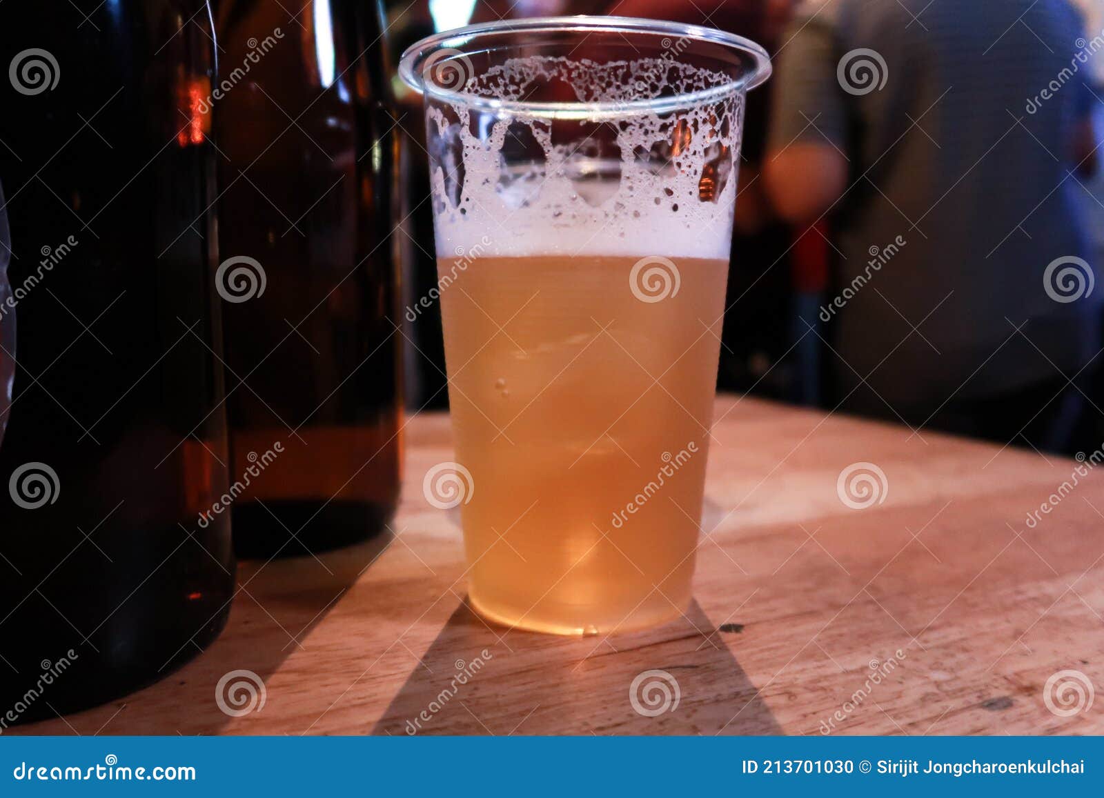 Draft Beer. Enjoying Evening Drinks at the Pub Party in a Nightclub ...