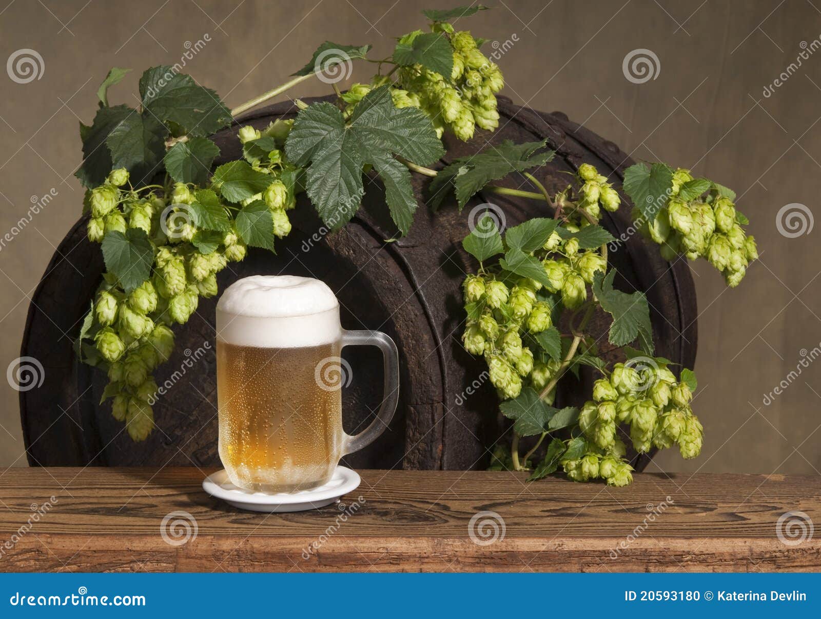 Draft beer with hops stock photo. Image of agricultural - 20593180