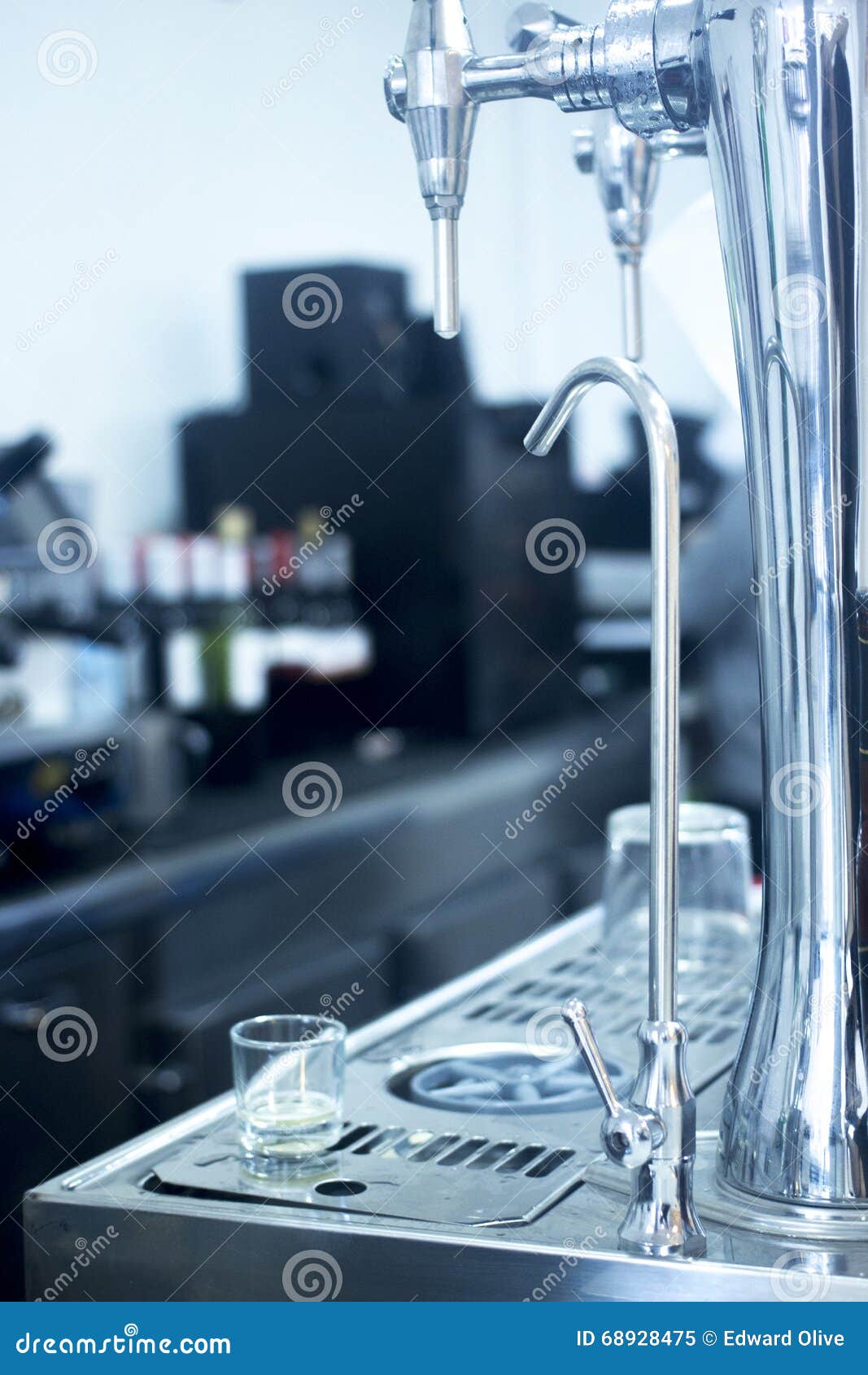 Draft beer pump tap in bar stock image. Image of club - 68928475