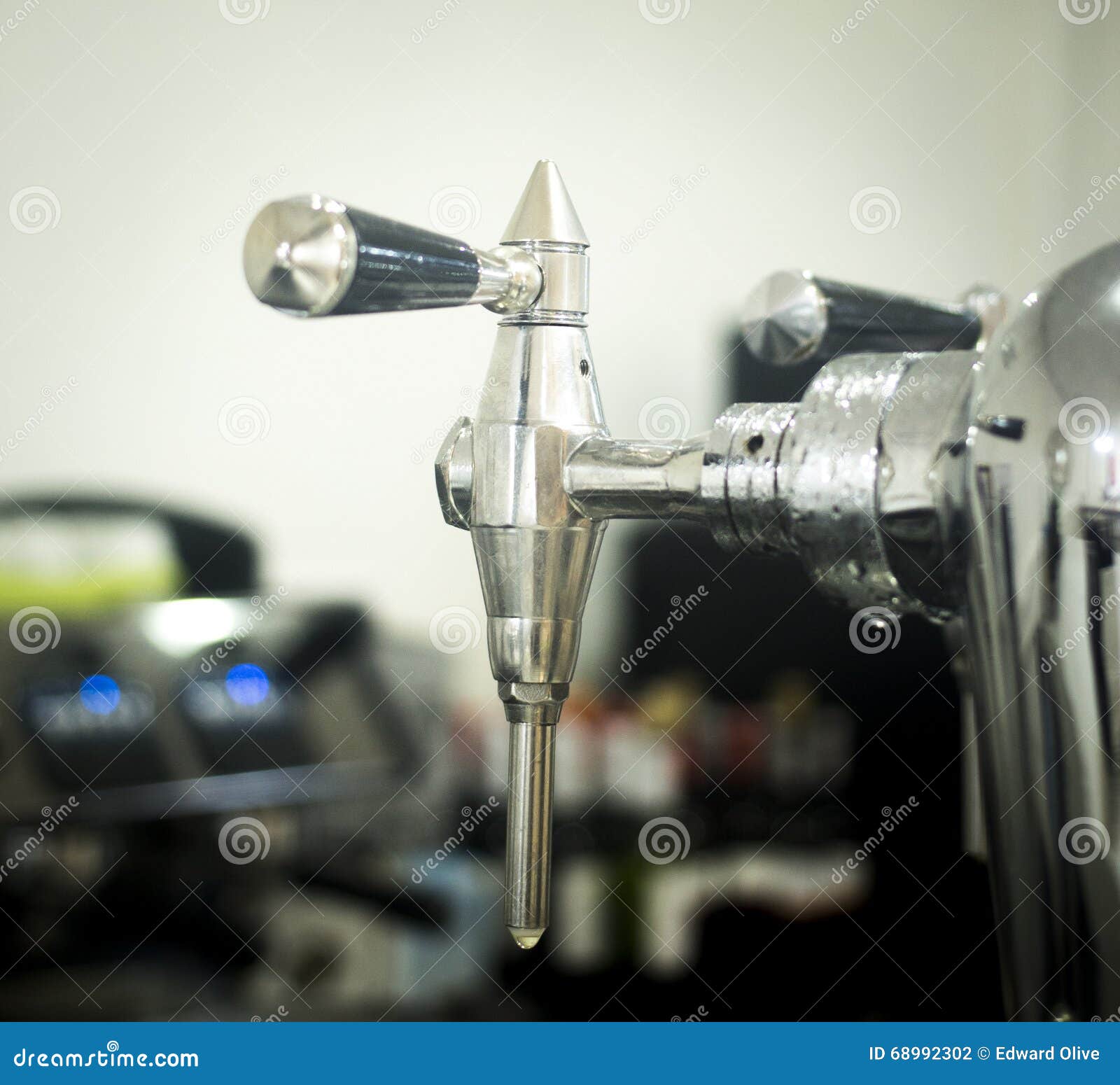 Draft beer pump tap in bar stock photo. Image of brew - 68992302