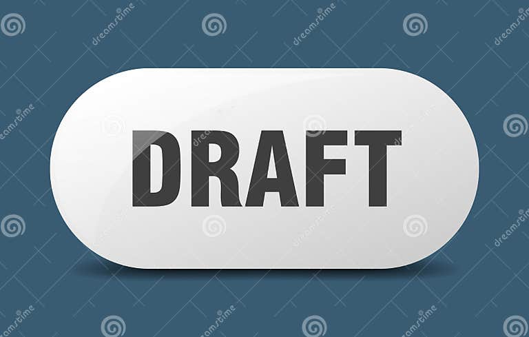 Draft Button. Draft Sign. Key. Push Button Stock Vector - Illustration ...