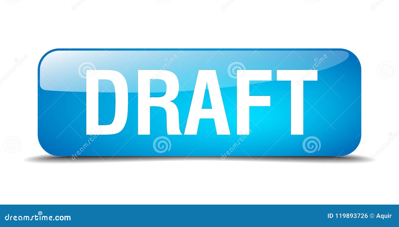 Draft button stock vector. Illustration of square, isolated - 119893726