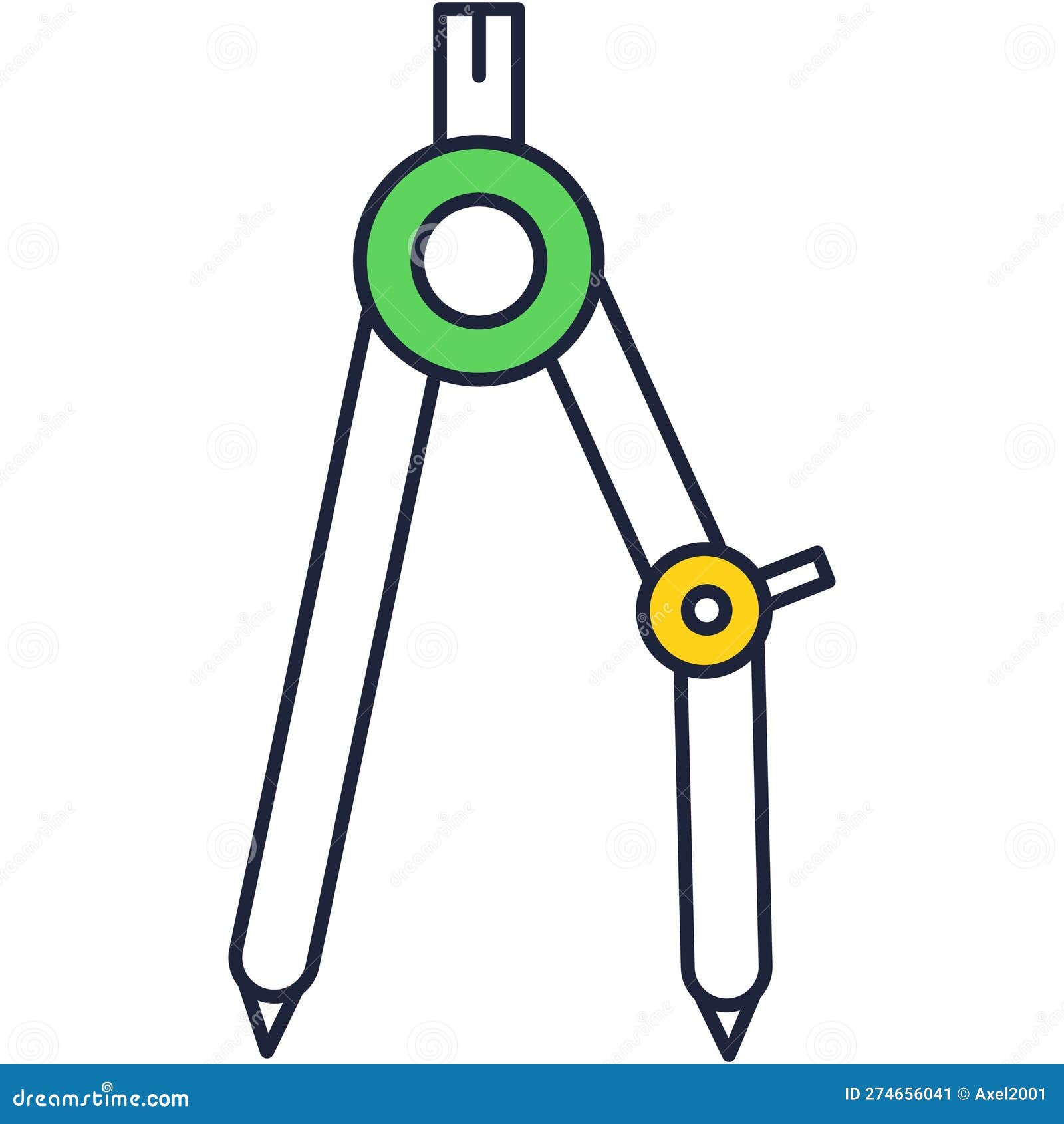 Draft Compass Architect and Engineer Tool Icon Stock Illustration ...