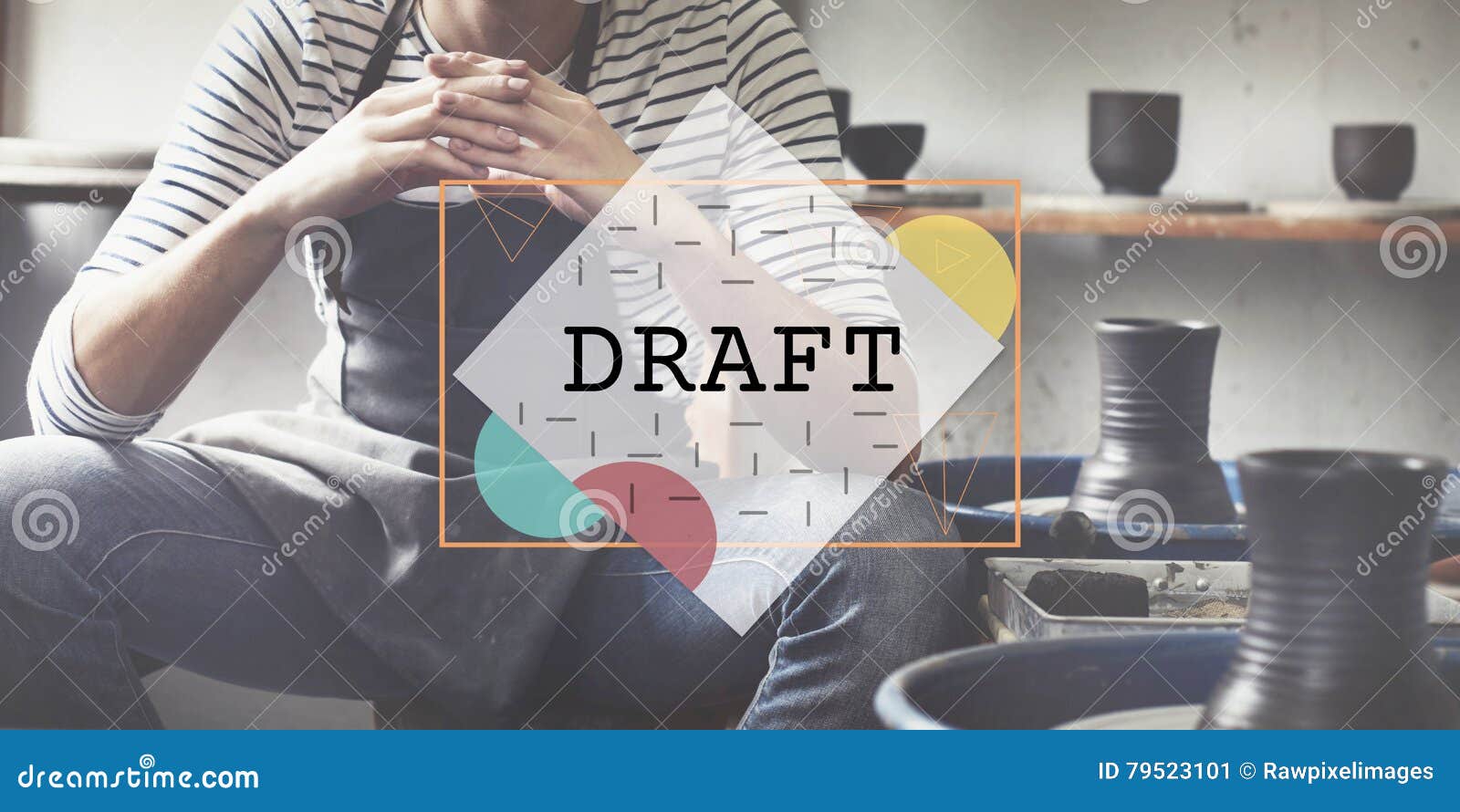 Draft Creative Drawing Interior Layout Sketch Concept Stock Image ...