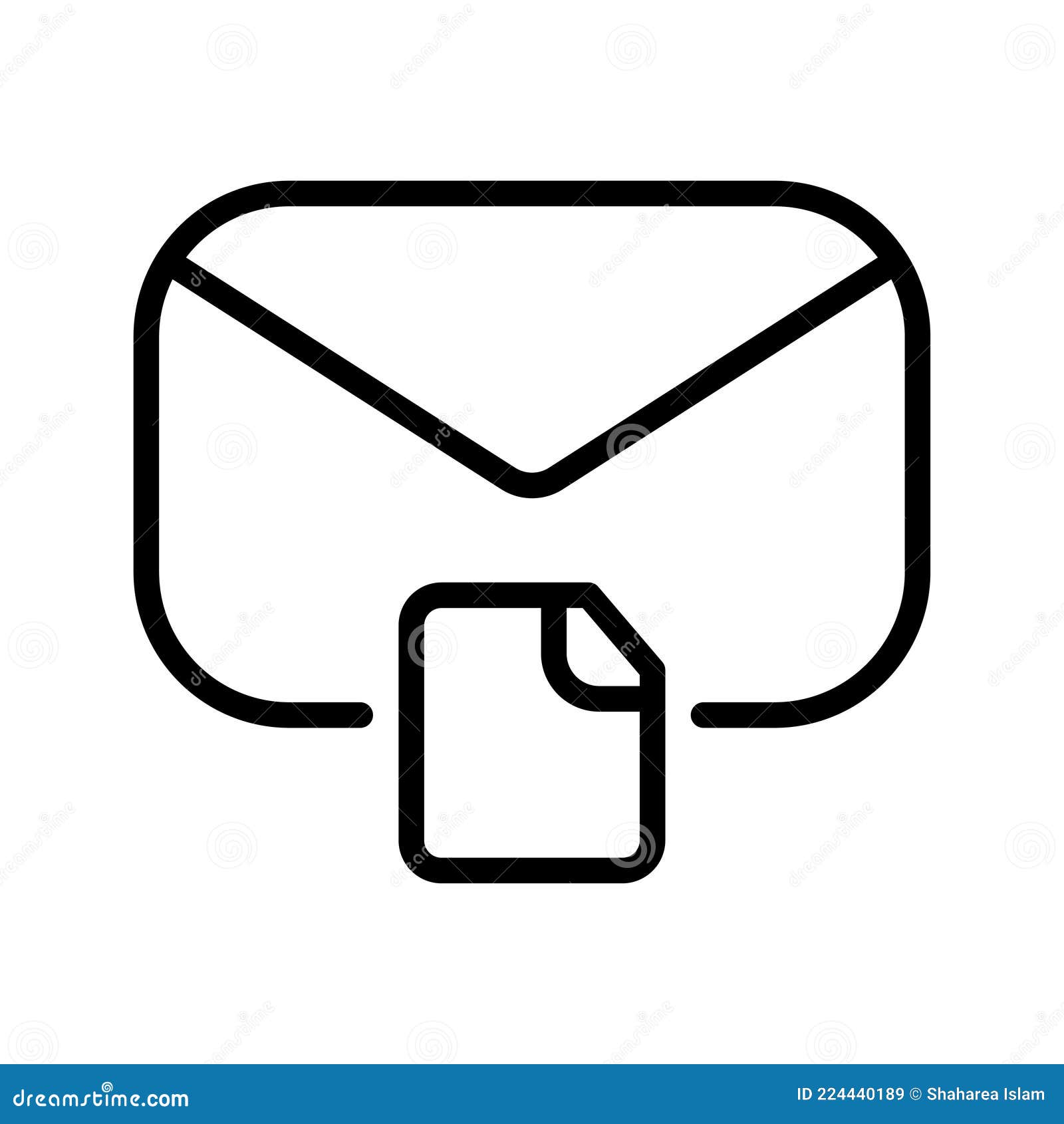 Draft email icon stock vector. Illustration of mail - 224440189
