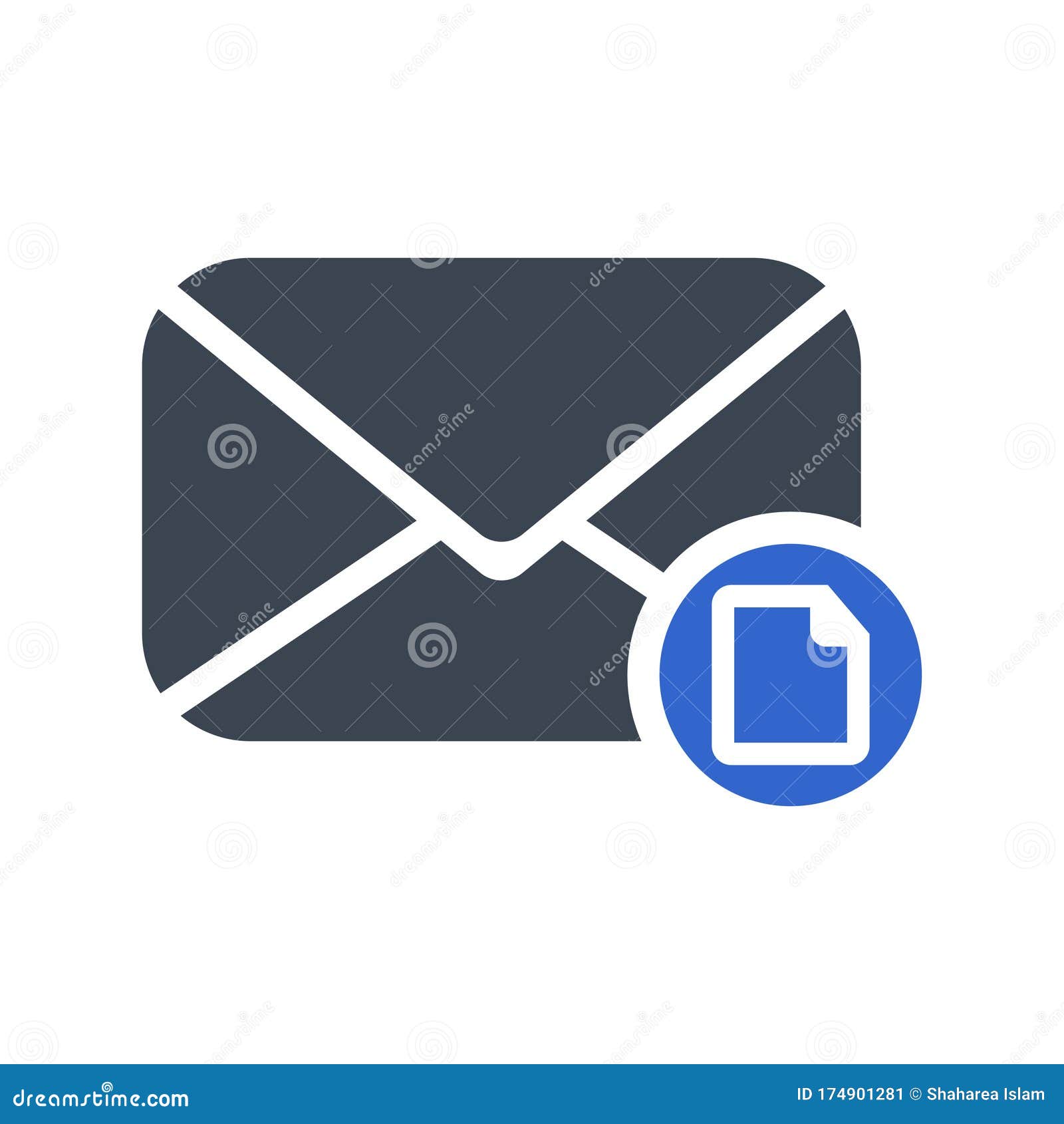 Draft email icon stock vector. Illustration of inbox - 174901281