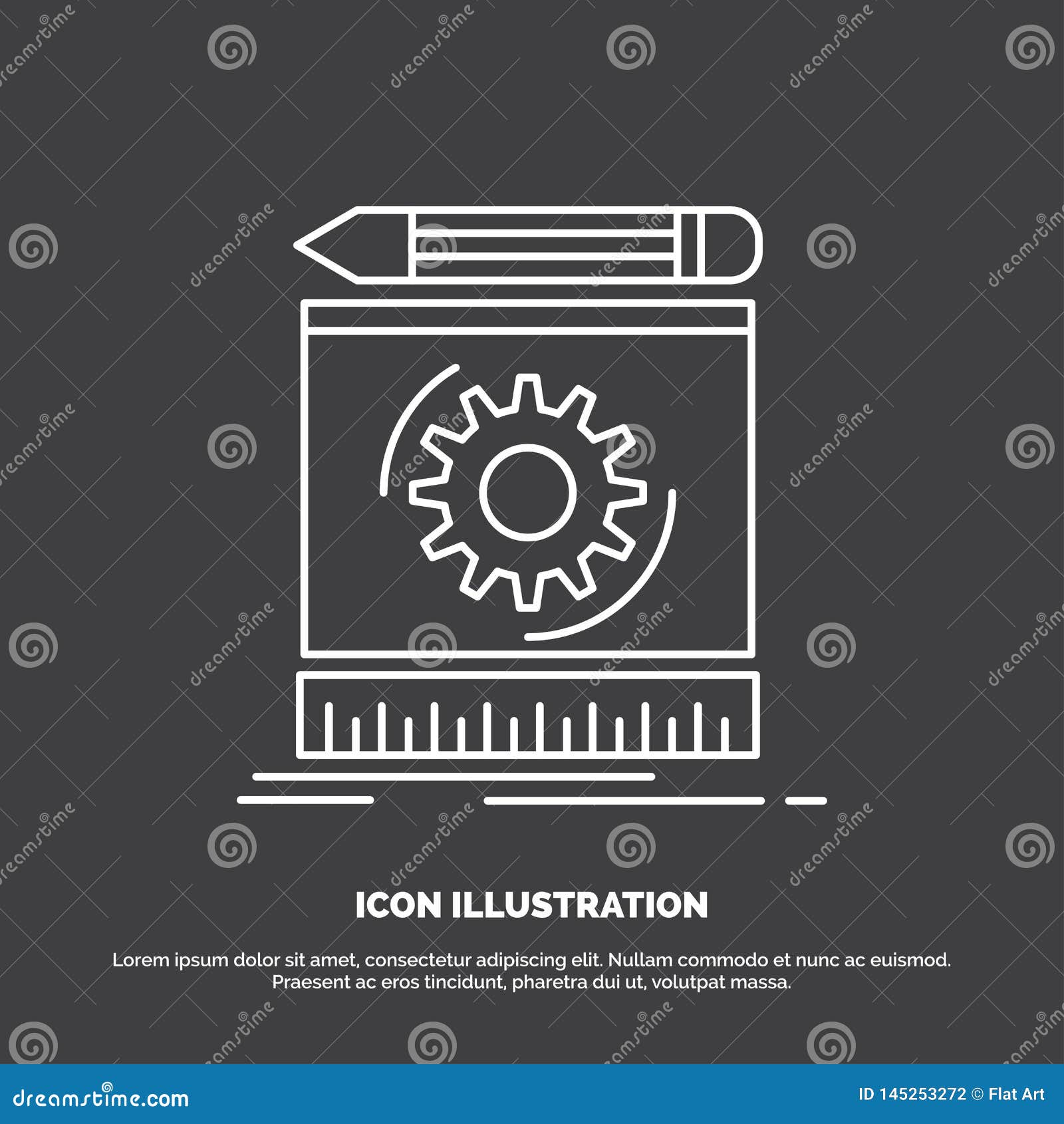 Draft Engineering Process Prototype Prototyping Icon Line Vector Symbol For Ui And Ux