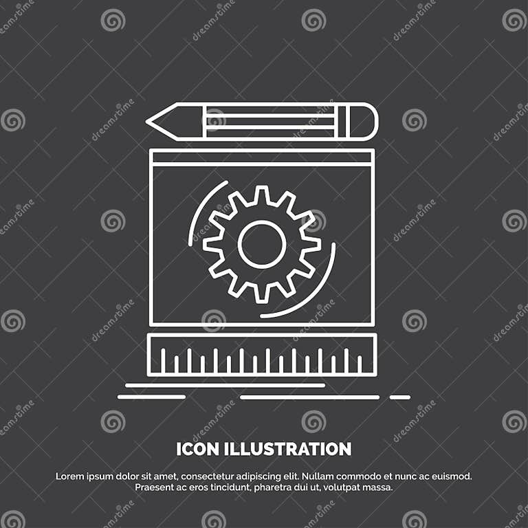 Draft, Engineering, Process, Prototype, Prototyping Icon. Line Vector ...