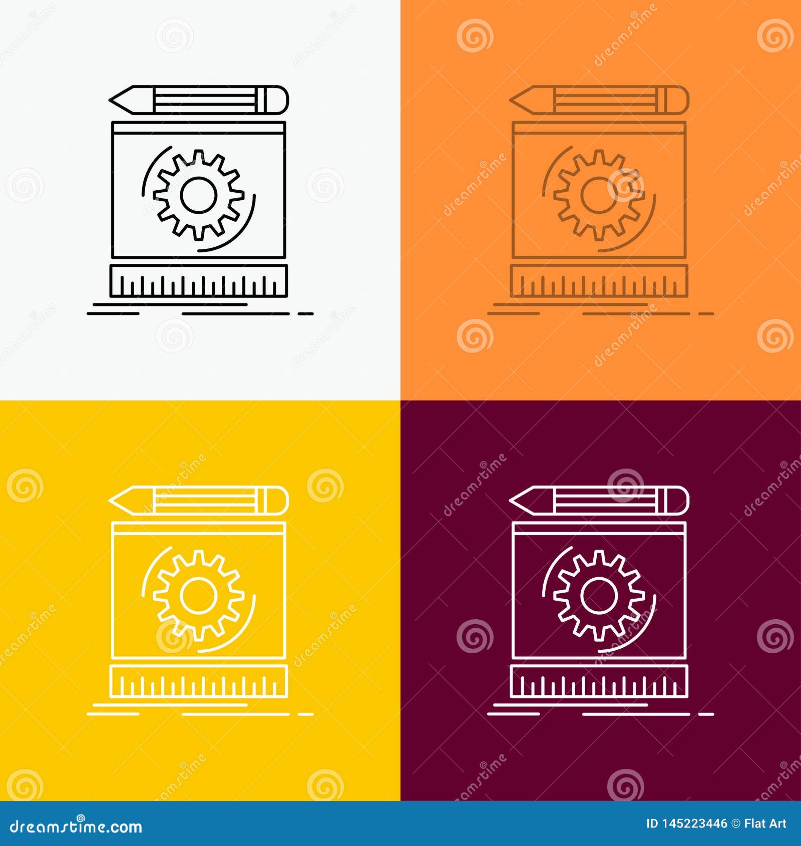 Draft, Engineering, Process, Prototype, Prototyping Icon Over Various ...