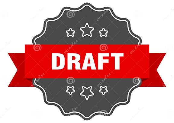 Draft label stock vector. Illustration of round, stamp - 160023217