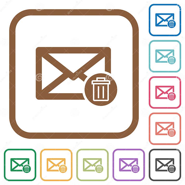 Draft mail simple icons stock vector. Illustration of colors - 189027138