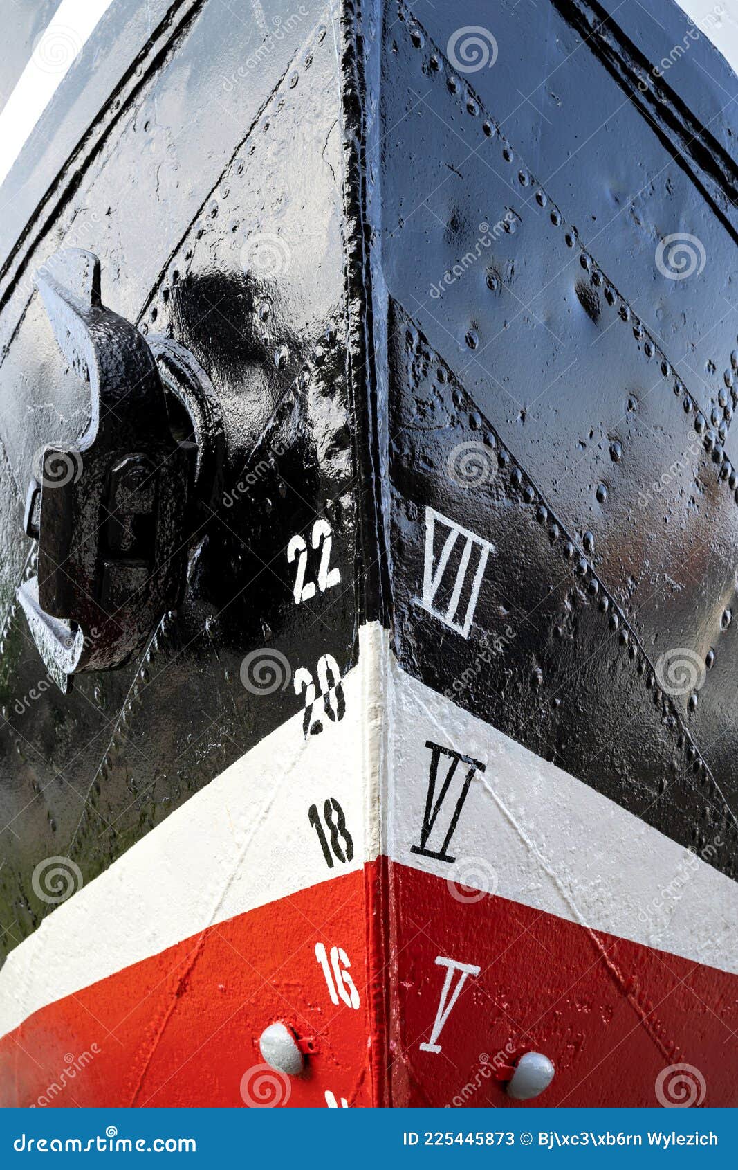 Waterline Numerals And Markings On The Hull Of A Cargo Vessel Stock ...