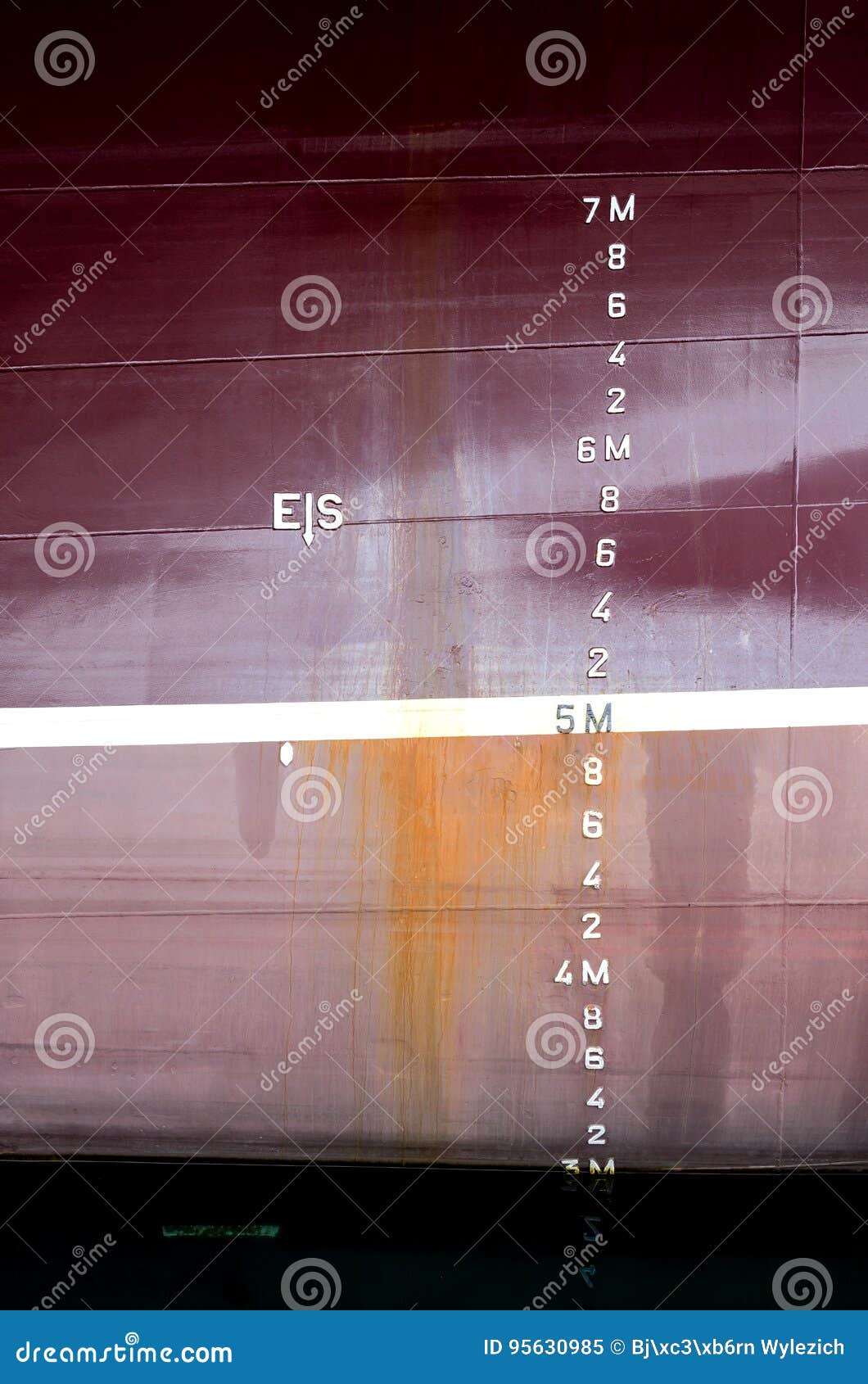 Draft marks stock image. Image of transportation, measurement - 95630985