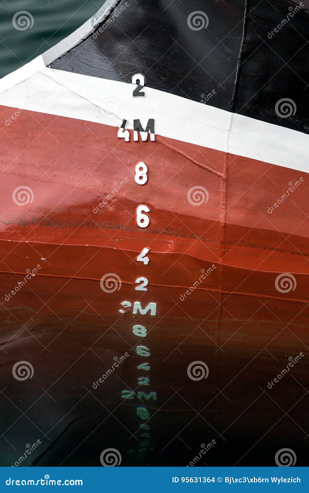 Draft marks stock photo. Image of forward, hull, maritime - 95631364