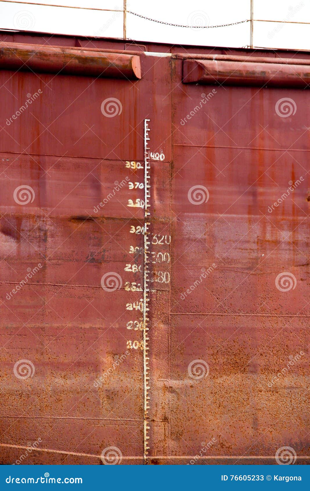 Draft Marks on a Ship S Side Stock Image - Image of maritime, measure ...