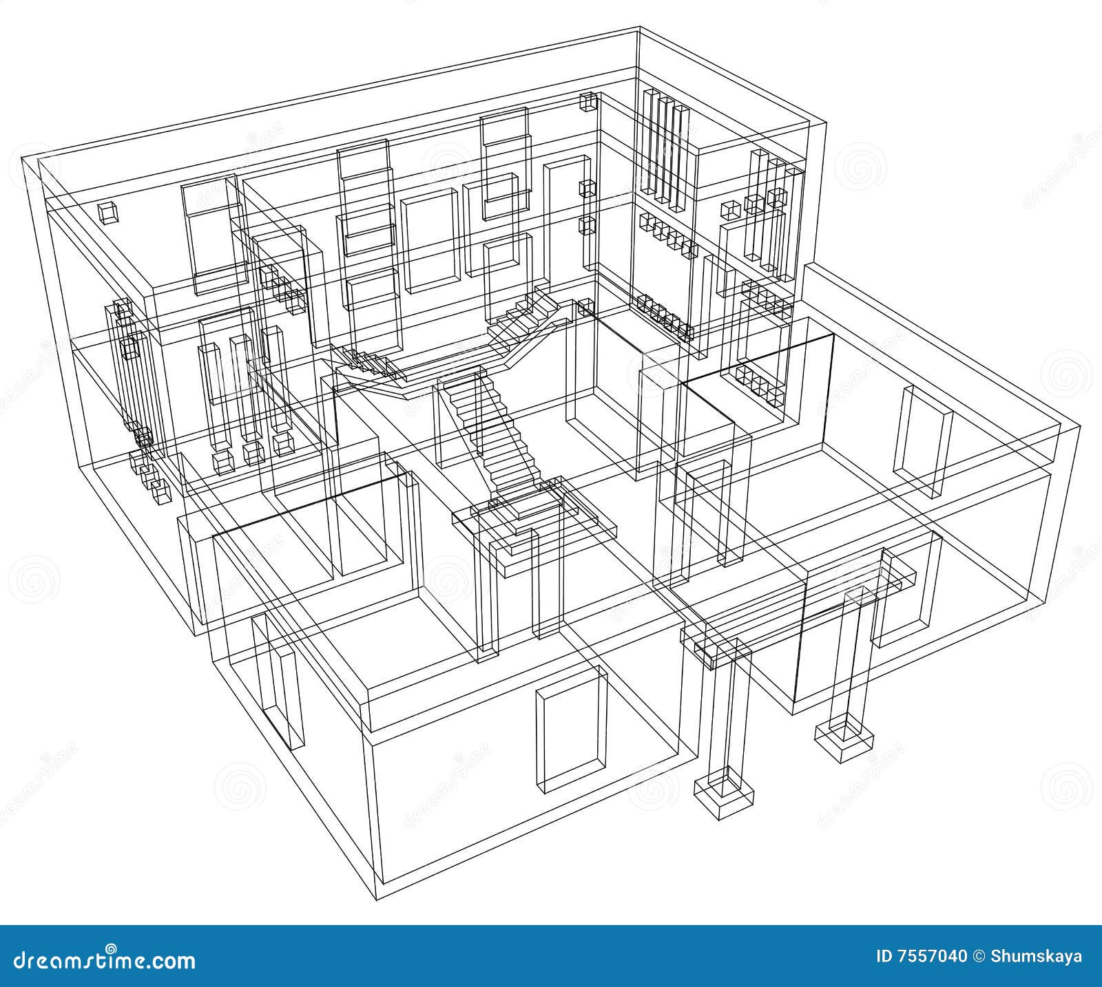 Draft Perspective stock vector. Illustration of copy, door - 7557040