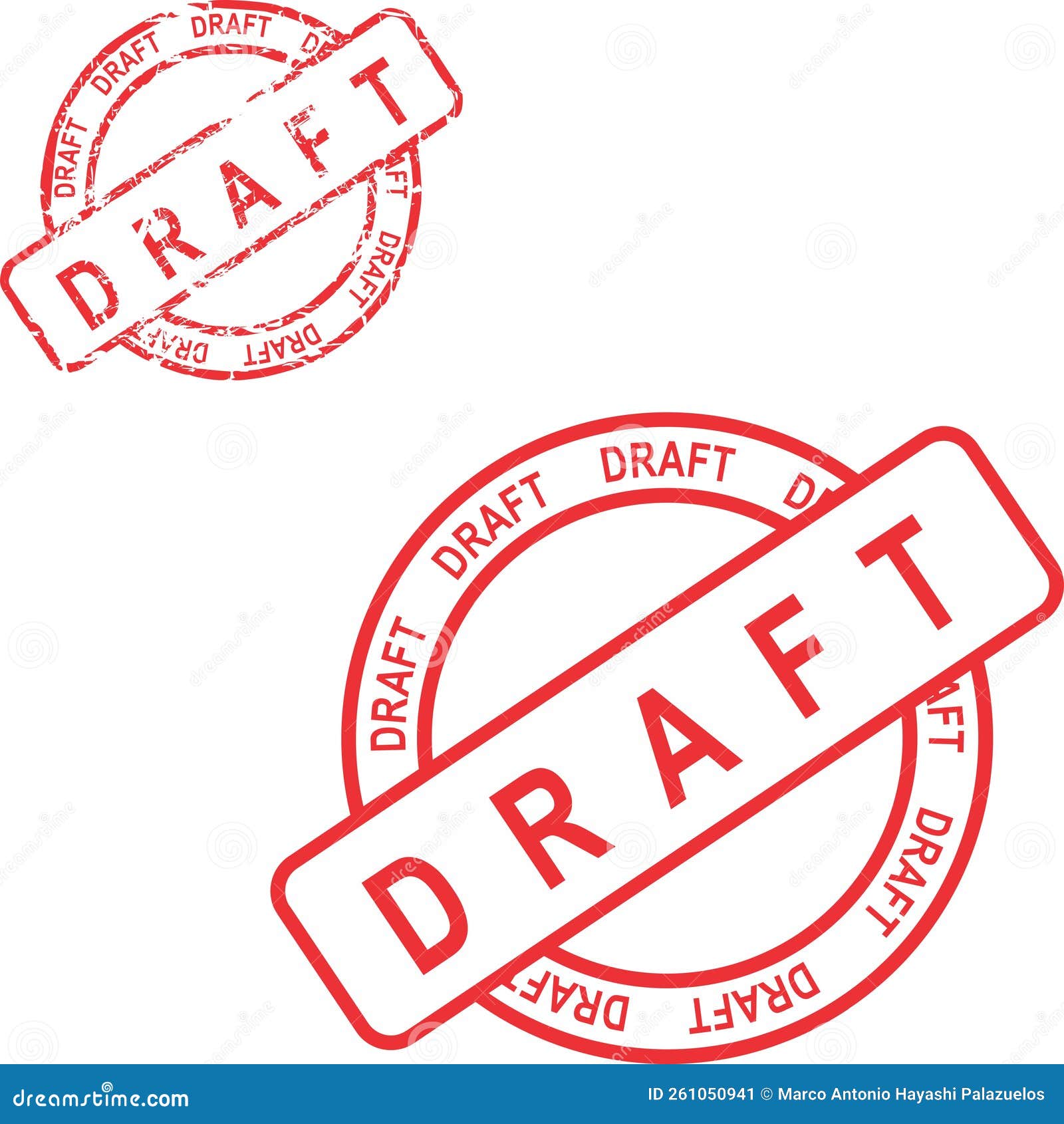 Draft Red Stamp Sticker in Vector Format Very Easy To Edit Stock Vector ...