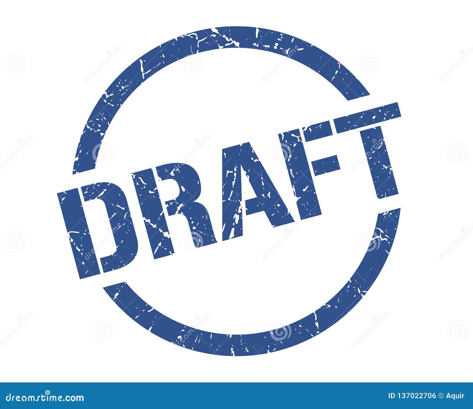 Draft stamp stock vector. Illustration of circle, round - 137022706