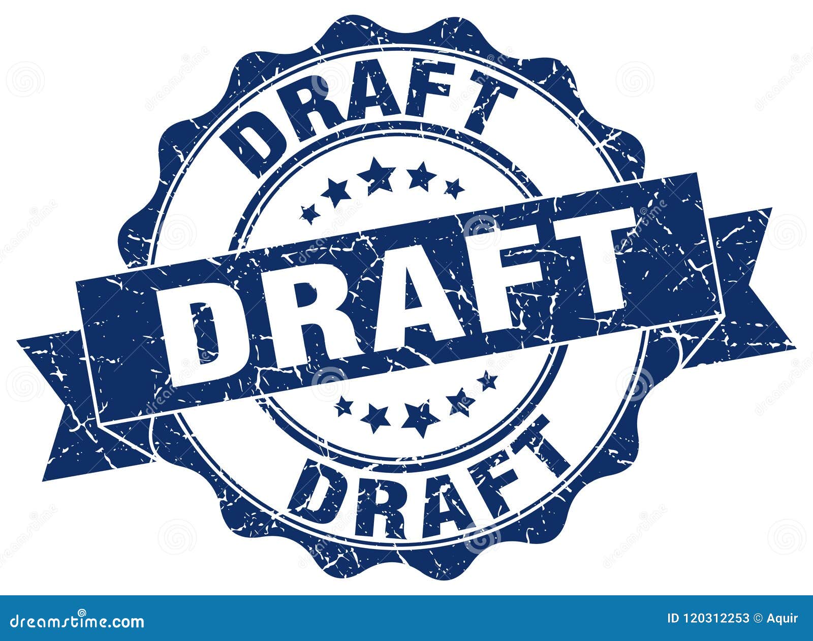 Draft seal. stamp stock vector. Illustration of ribbon - 120312253