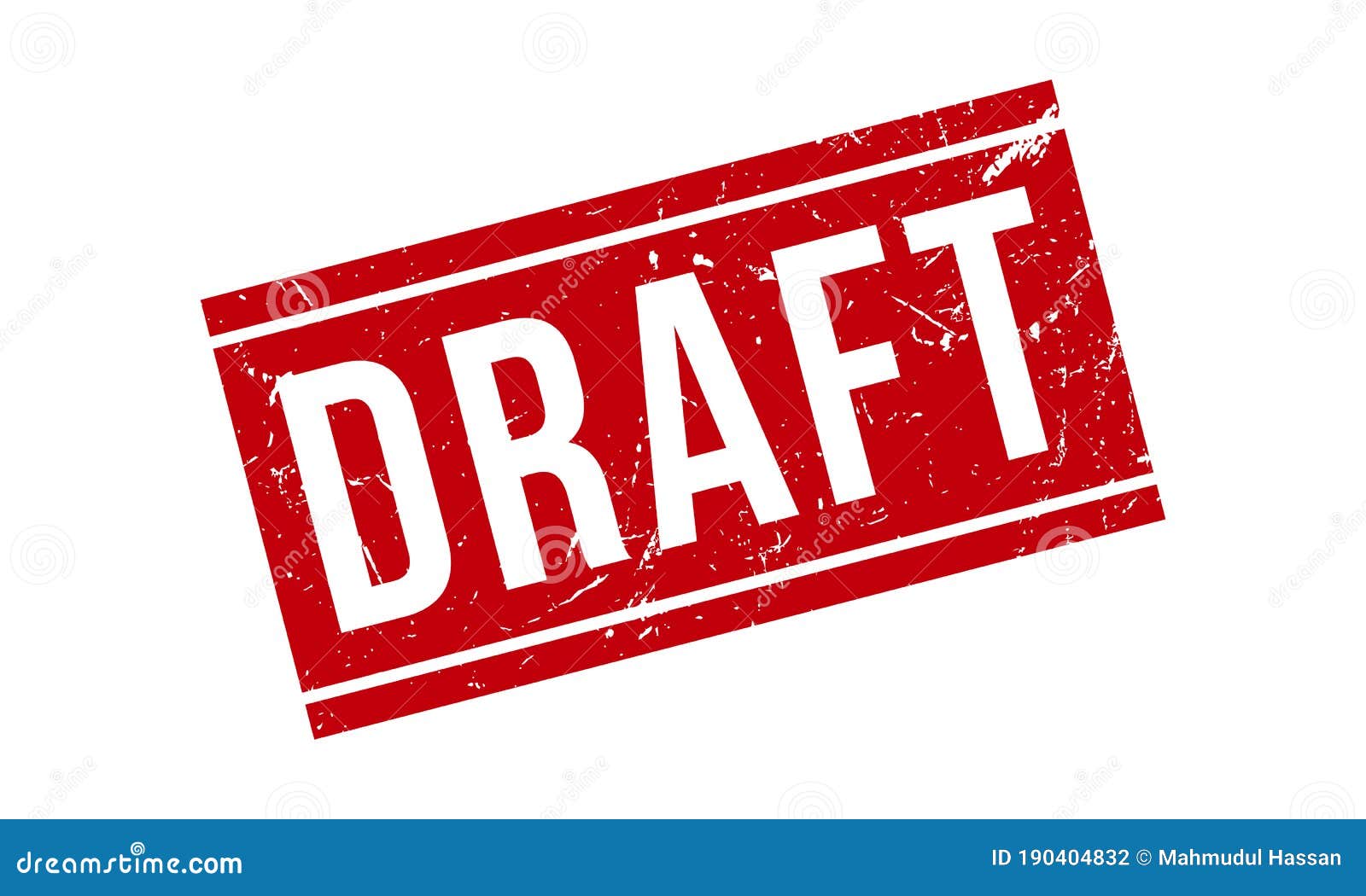 Draft Rubber Stamp. Red Draft Rubber Grunge Stamp Seal Vector ...