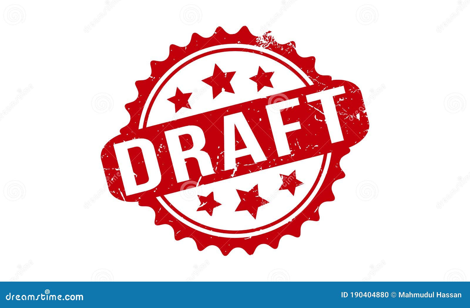 Draft Rubber Stamp. Red Draft Rubber Grunge Stamp Seal Vector ...