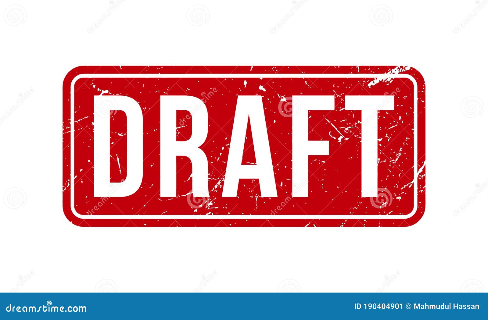 Draft Rubber Stamp. Red Draft Rubber Grunge Stamp Seal Vector ...