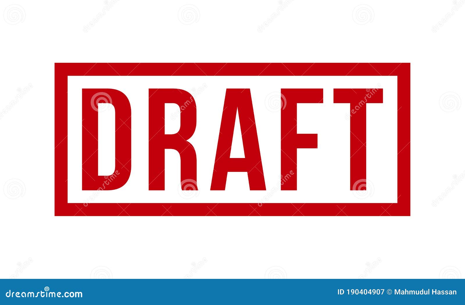 Draft Rubber Stamp. Red Draft Rubber Grunge Stamp Seal Vector ...