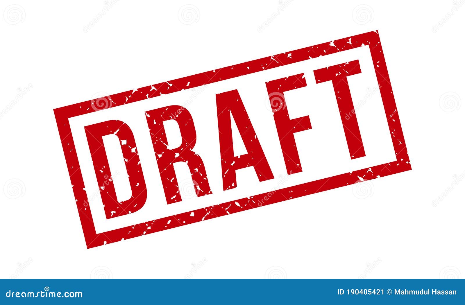 Draft Rubber Stamp. Red Draft Rubber Grunge Stamp Seal Vector ...