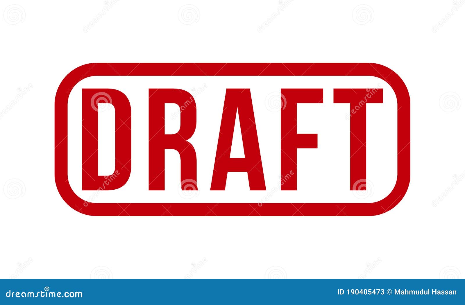 Draft Rubber Stamp. Red Draft Rubber Grunge Stamp Seal Vector ...