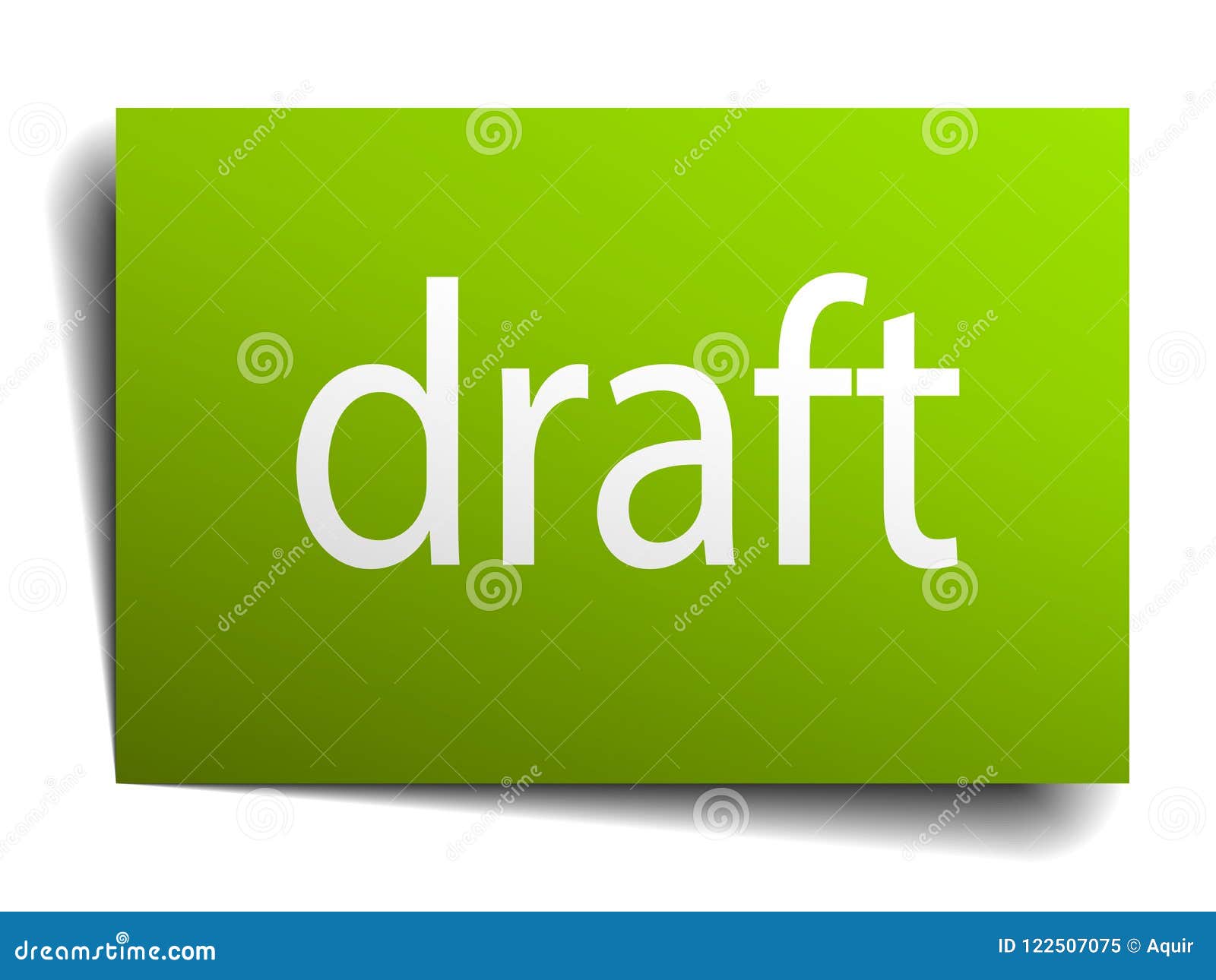 Draft sign stock vector. Illustration of square, sticker - 122507075