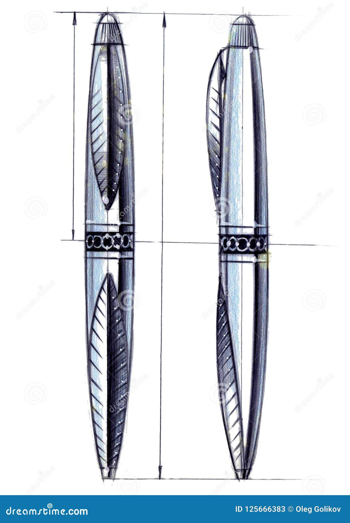 Draft Sketch Development of the Design of an Exclusive Pen and ...