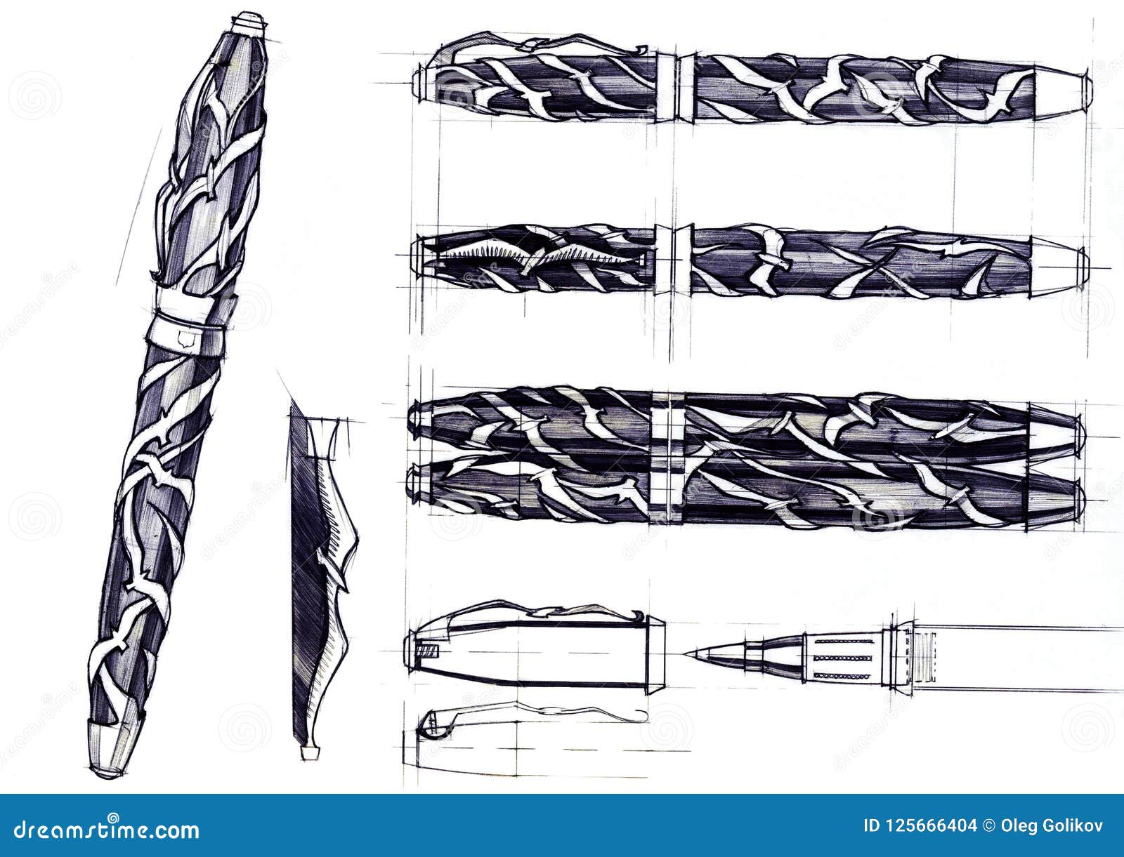 Draft Sketch Development of the Design of an Exclusive Pen and ...