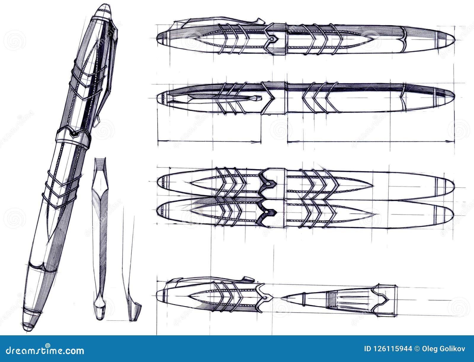 Draft Sketch Development of the Design of an Exclusive Pen and ...