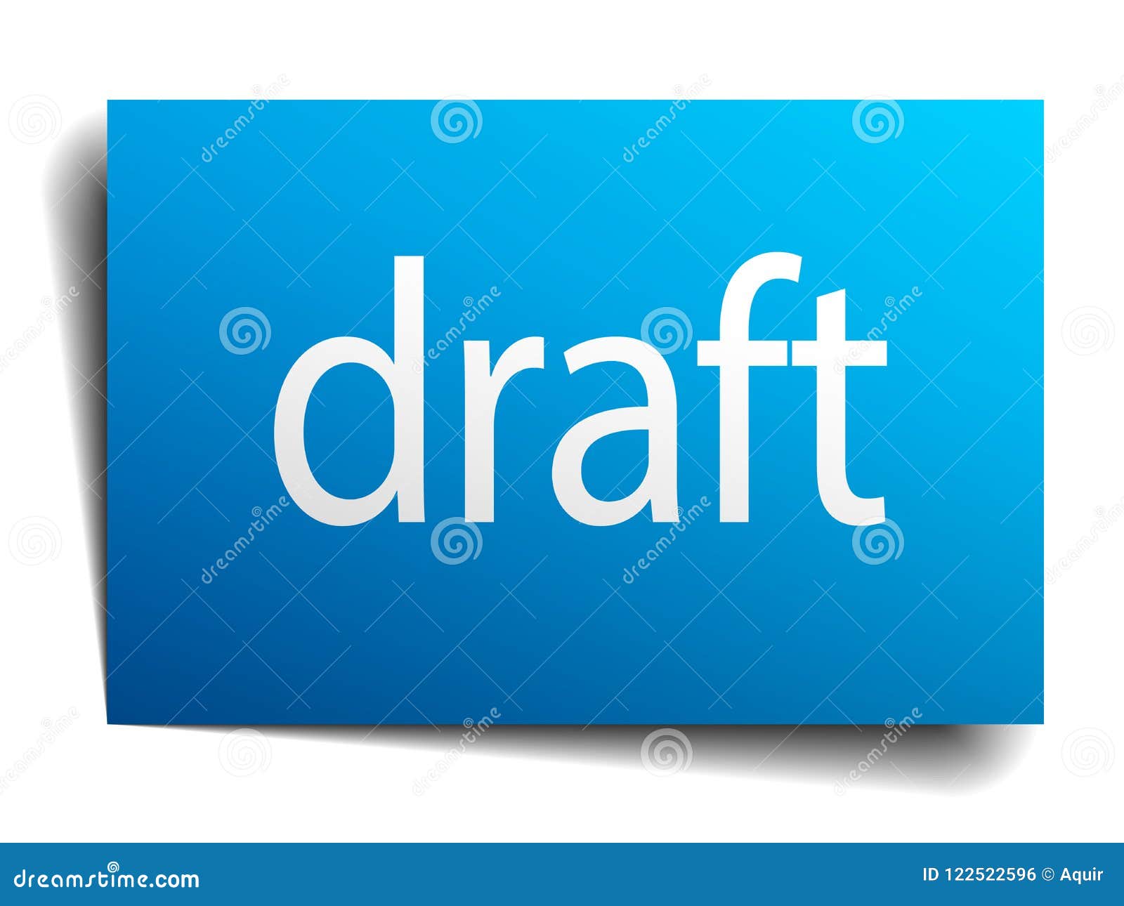 Draft sign stock vector. Illustration of square, notice - 122522596