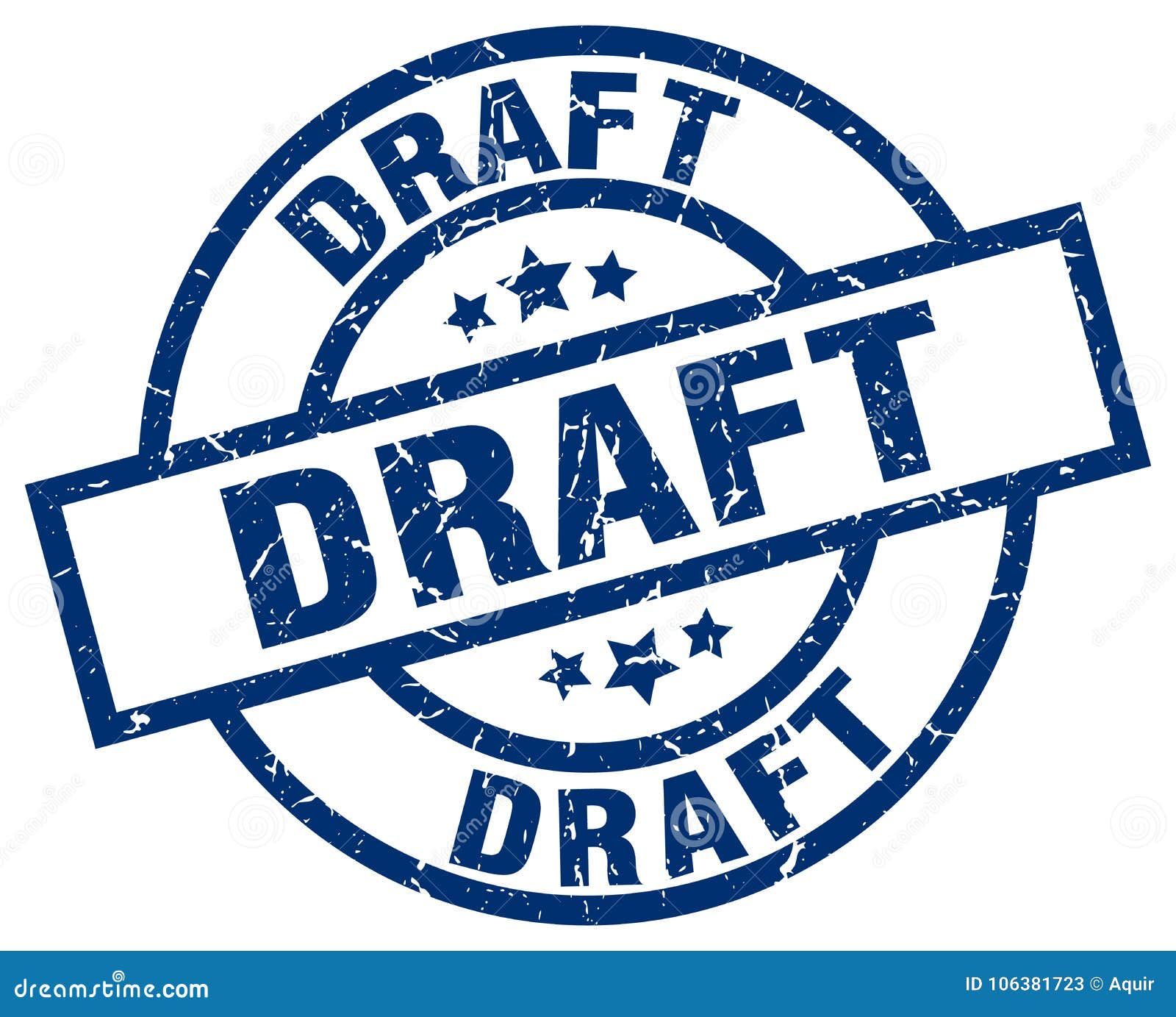 Draft stamp stock vector. Illustration of sticker, white - 106381723