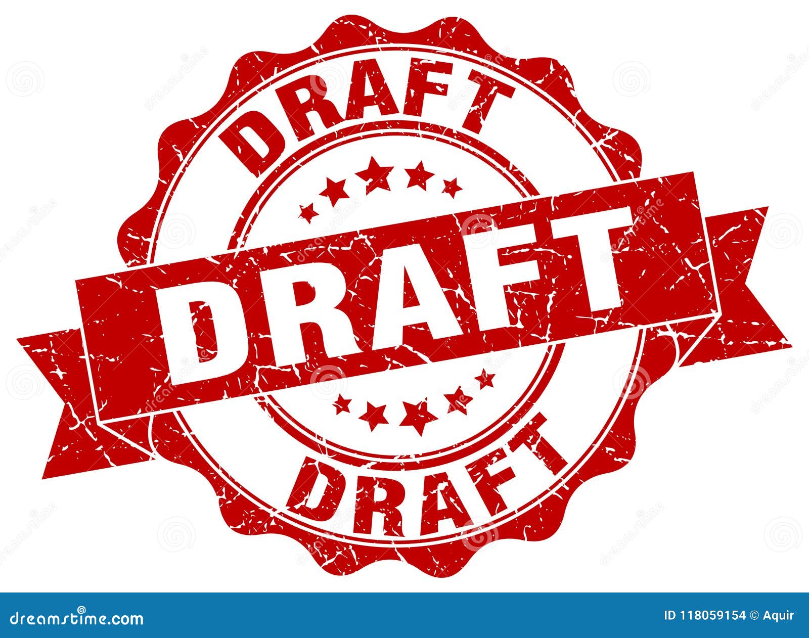 Draft stamp stock vector. Illustration of band, seal - 118059154