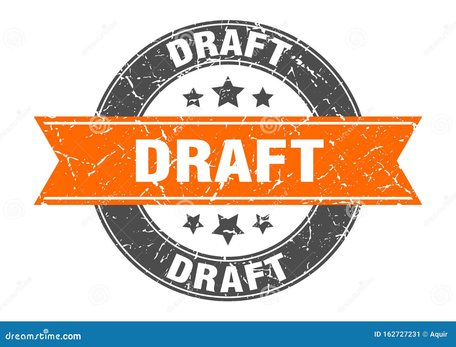 Draft stamp stock vector. Illustration of seal, band - 162727231