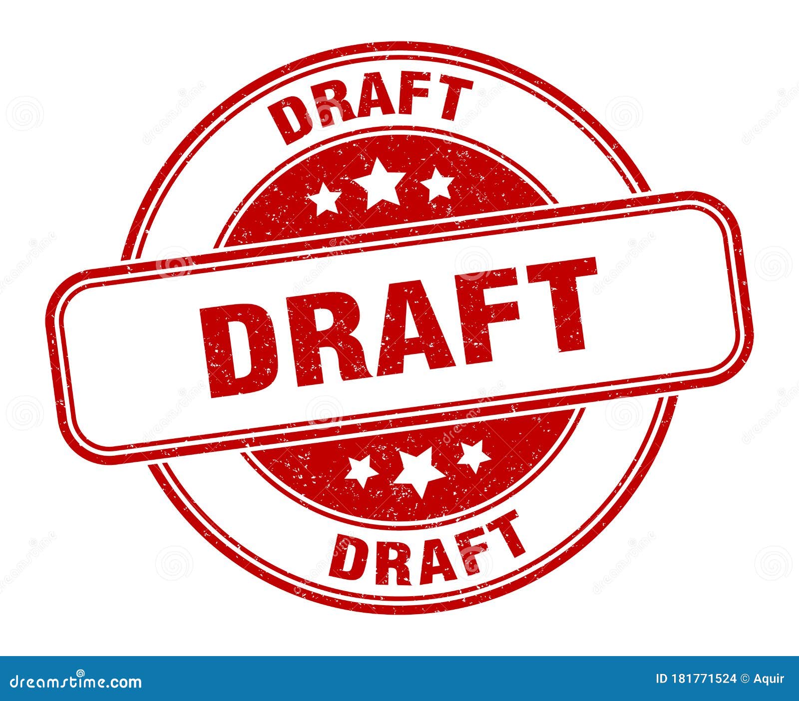 Draft Stamp. Draft Round Grunge Sign Stock Vector - Illustration of ...