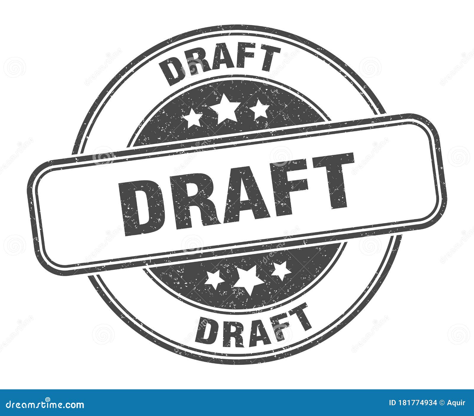 Draft Stamp. Draft Round Grunge Sign Stock Vector - Illustration of ...