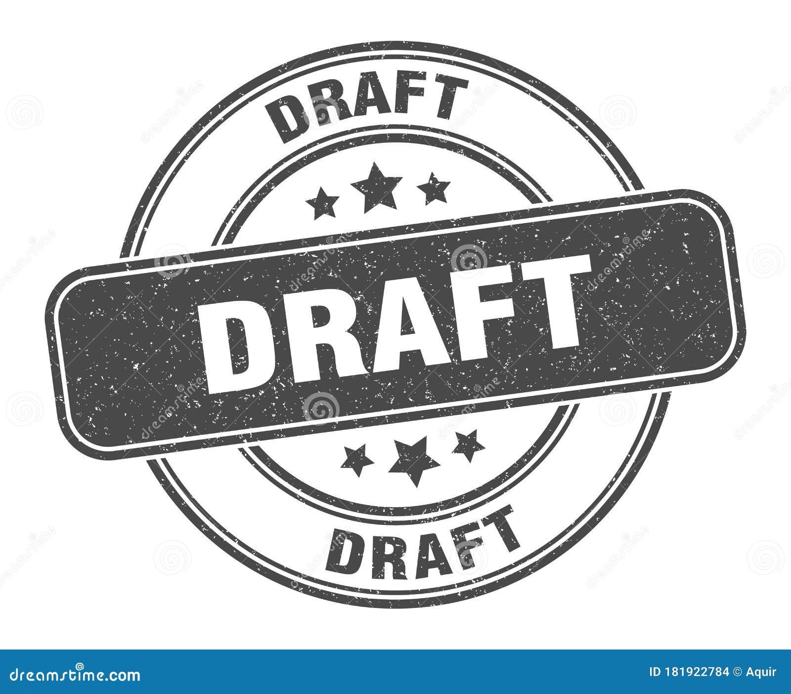 Draft Stamp. Draft Round Grunge Sign Stock Vector - Illustration of ...