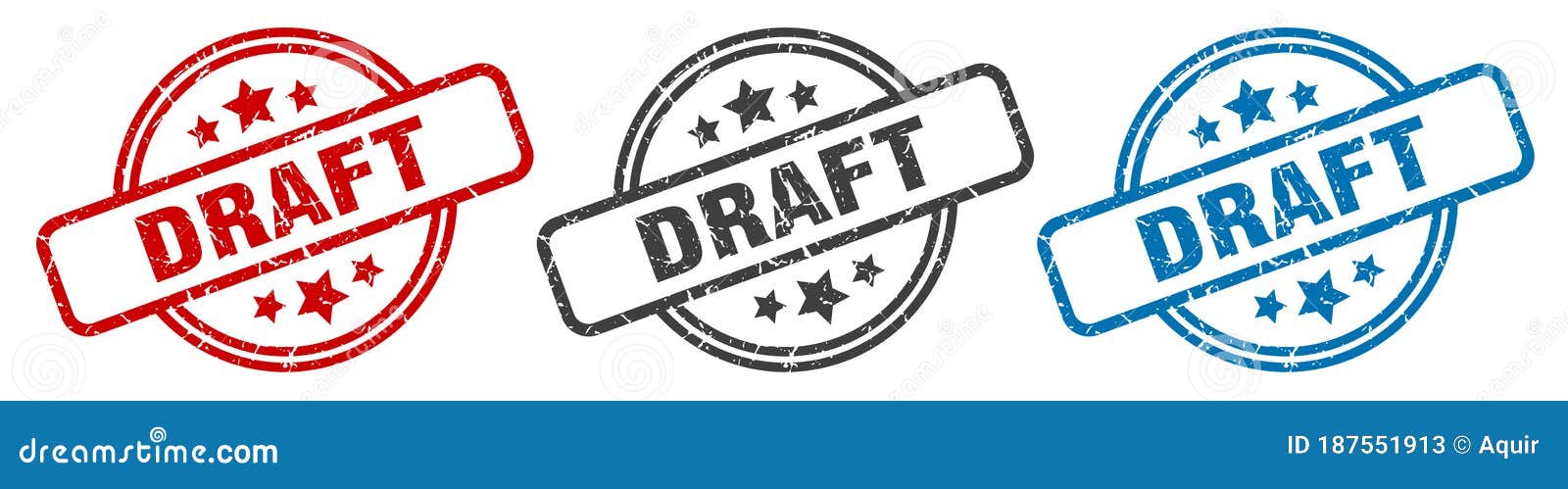 Draft Stamp. Draft Round Isolated Sign Stock Vector - Illustration of ...