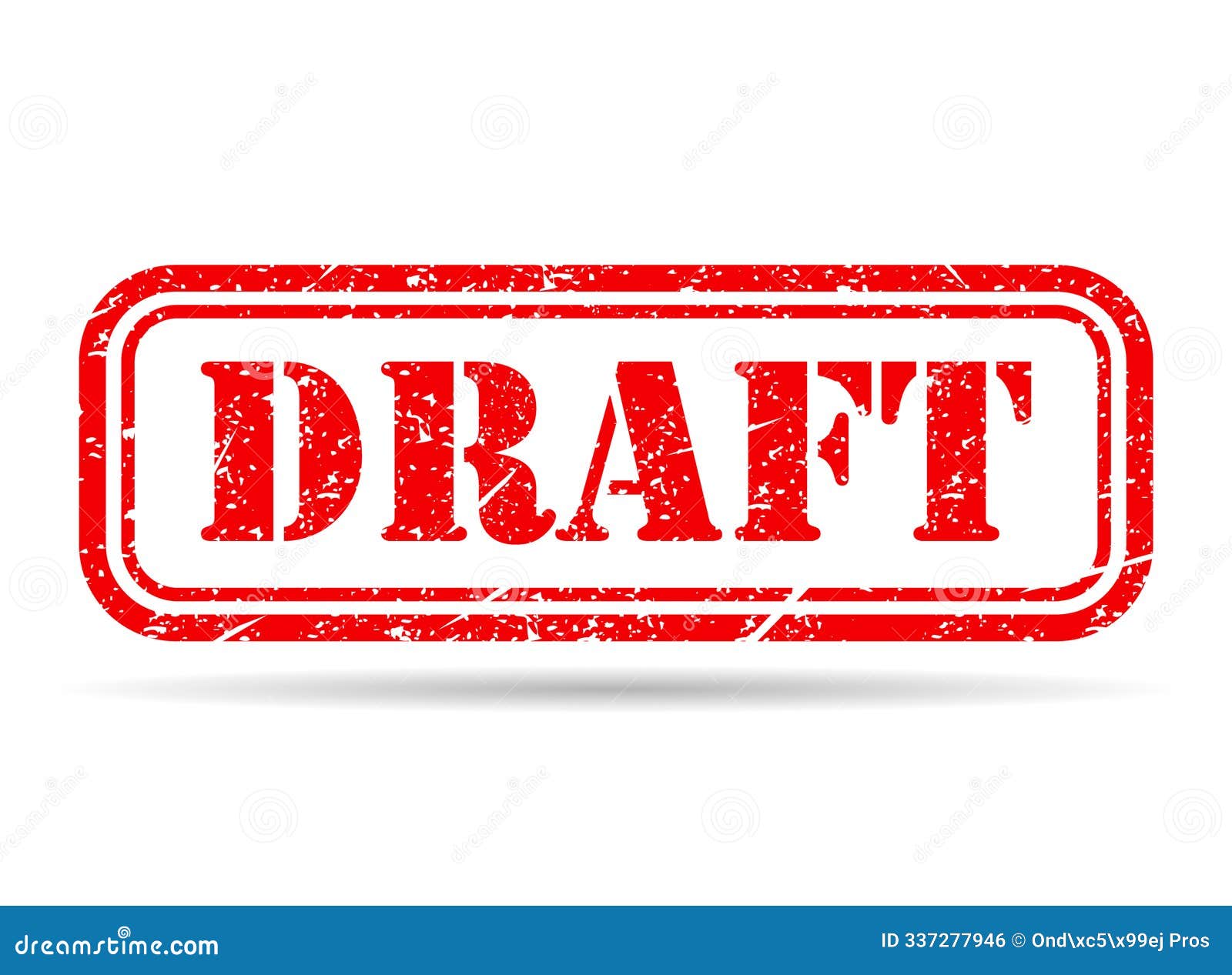 Draft Stamp Shadow Symbol, Label Sticker Sign Button, Text Banner ...