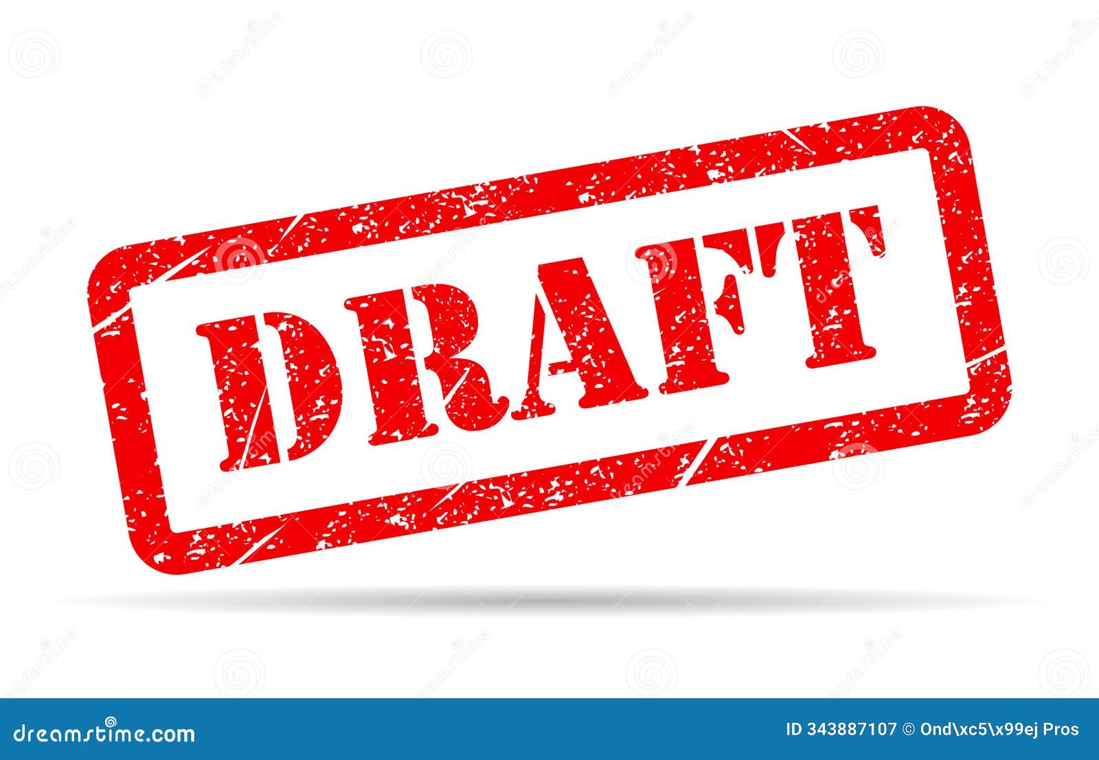 Draft Stamp Symbol, Label Sticker Sign Button, Text Banner Vector ...