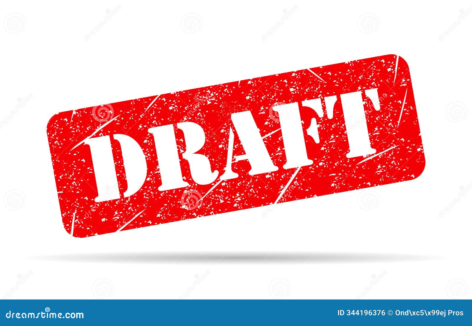 Draft Stamp Shadow Symbol, Label Sticker Sign Button, Text Banner ...